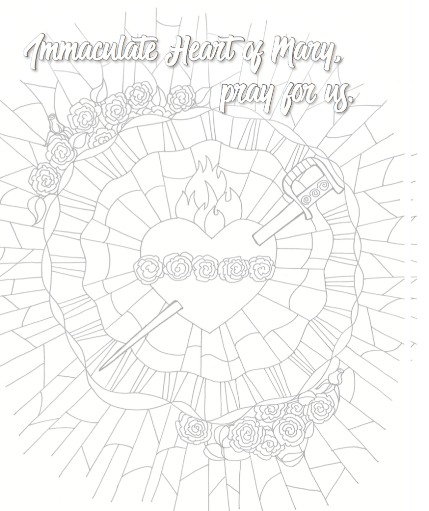 Catholic Coloring Pages - Prayer Wine Chocolate